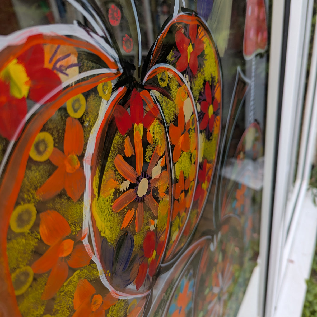 Pretty Fall/Autumn floral pumpkin, template and window painting tutori ...