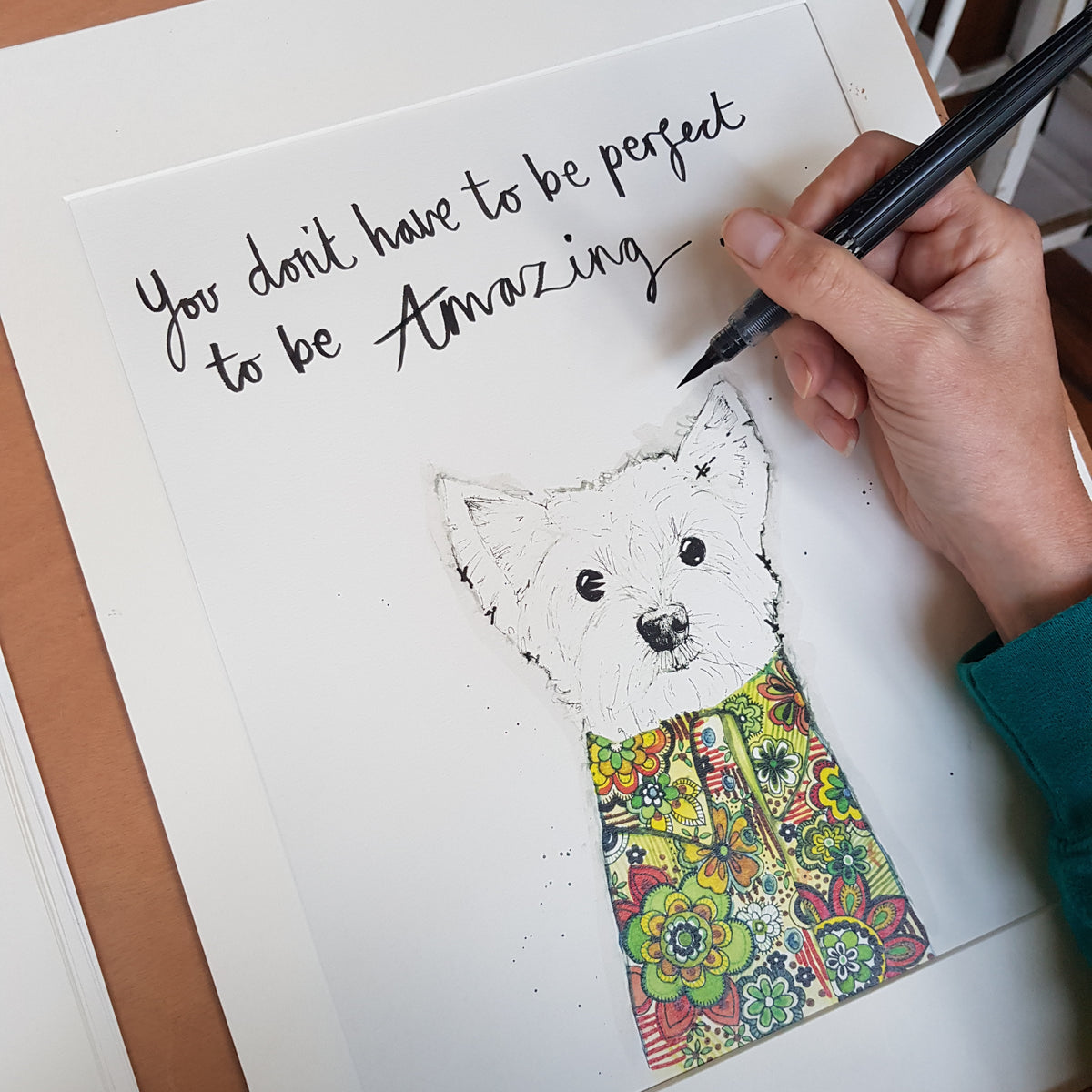 Animal art, Dillon the Westie dog – Tipperleyhill
